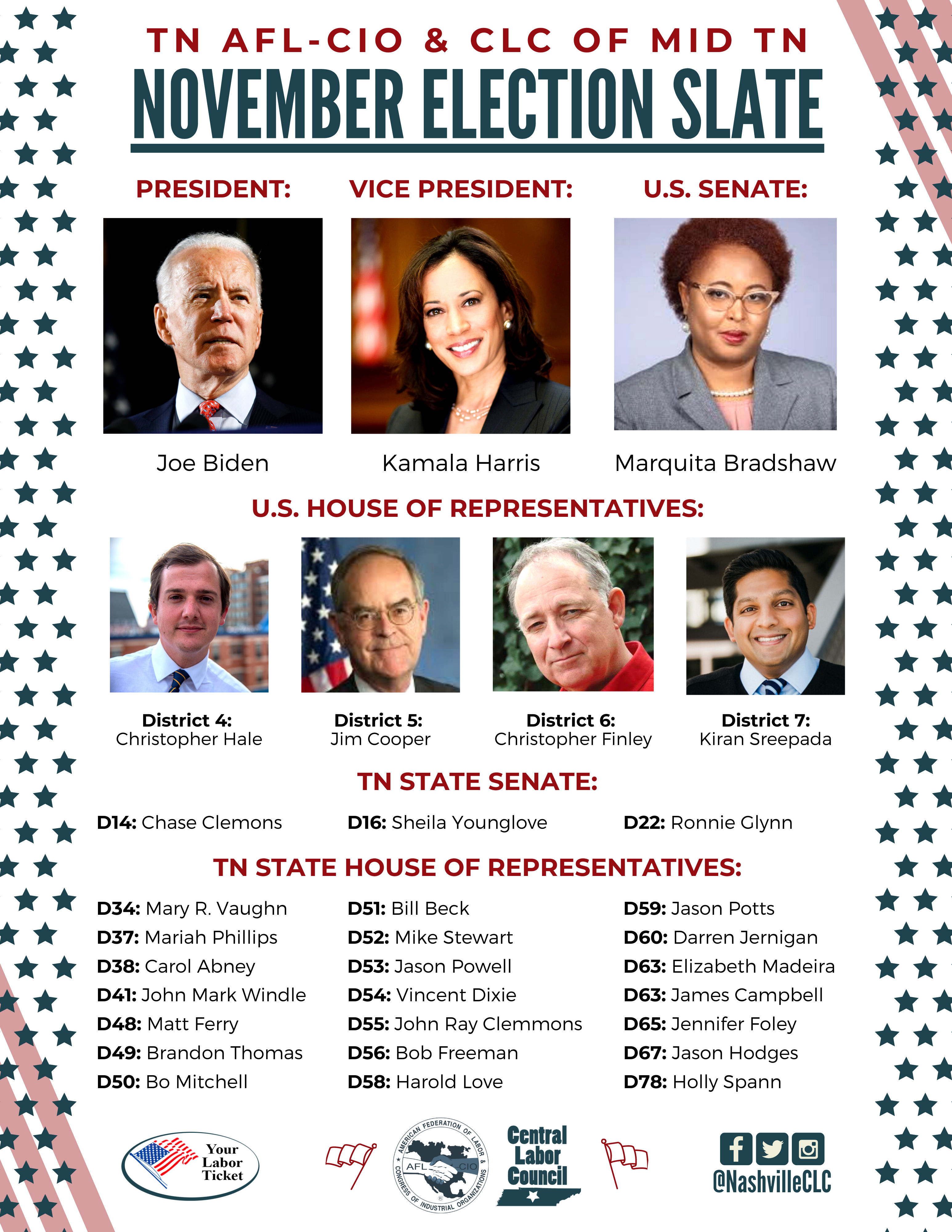 Our Endorsed Candidates for the November General Election | Central ...